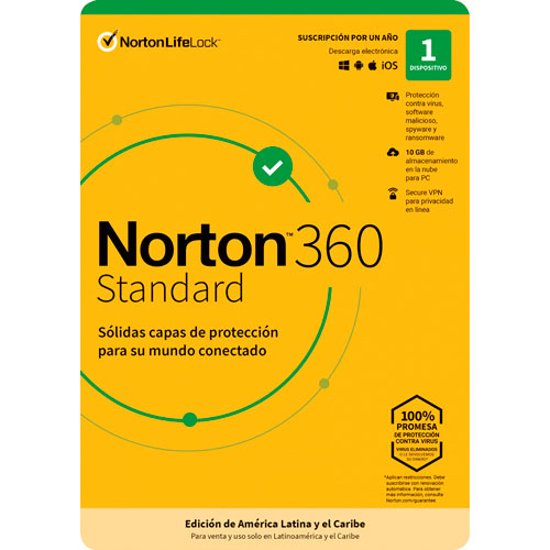Antivirus Norton 360 Estándar Internet Security 1 Dispositivo | Lumen