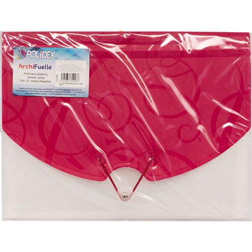 Archifuelle Polidex Tamaño Carta 13 Espacios Rosa | Lumen
