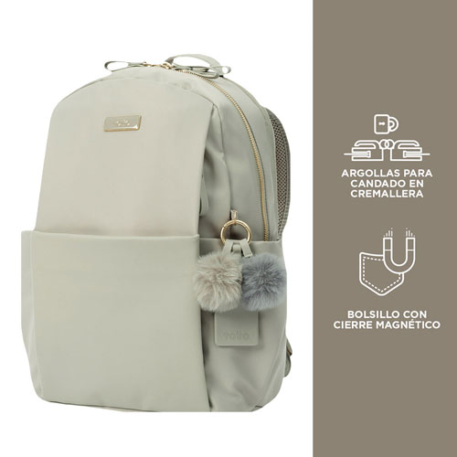 BACKPACK TOTTO ADELAIDE 1 14PULG GRIS | Papelería Lumen