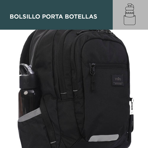 BACKPACK TOTTO EUFRATES TABLET Y PC NEGRO | Papelería Lumen