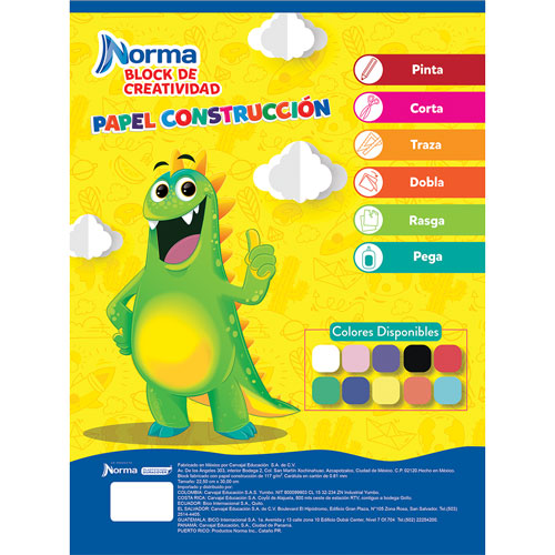 Block escolar Norma construcción 23x30cm 50 hojas