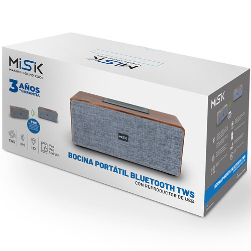BOCINA MISIK MS254 BLUETHOOTH TWS | Papelería Lumen