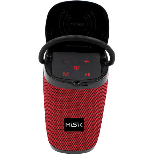 BOCINA MISIK MS266 BLUETOOTH CARGA INDUCTIVA ROJO | Papelería Lumen