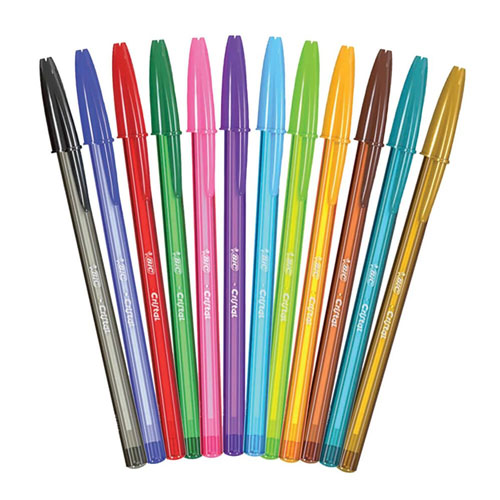 Bolígrafo hexagonal Bic punto grueso 10 piezas | Lumen