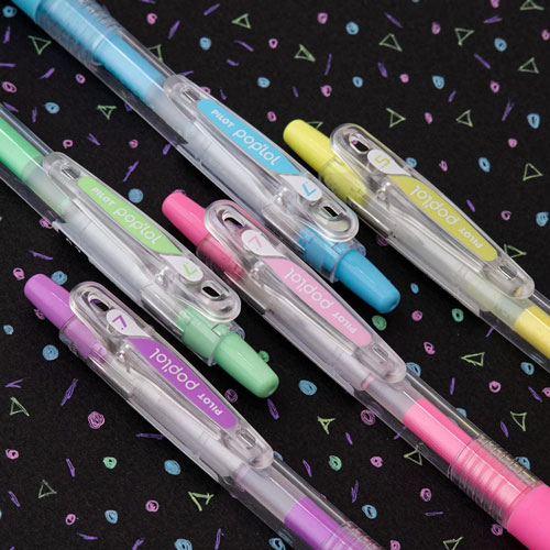 BOLIGRAFO GEL PILOT POP LOL 0.7MM RET BLISTER CON 6 PASTEL