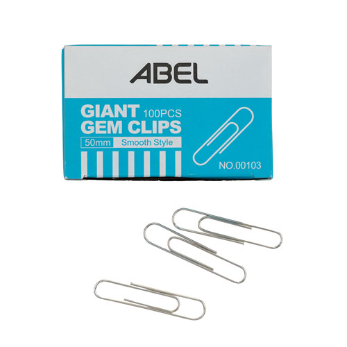 Clips Abel Jumbo Con 100 piezas | Papelería Lumen