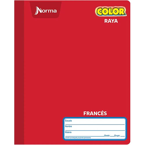 Cuaderno cosido forma francesa Norma Color 360 de raya 100 hojas