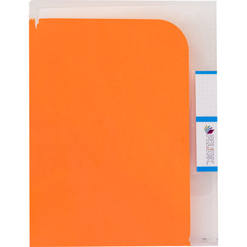 Folder Polidex tamaño carta con 8 Divisiones Naranja