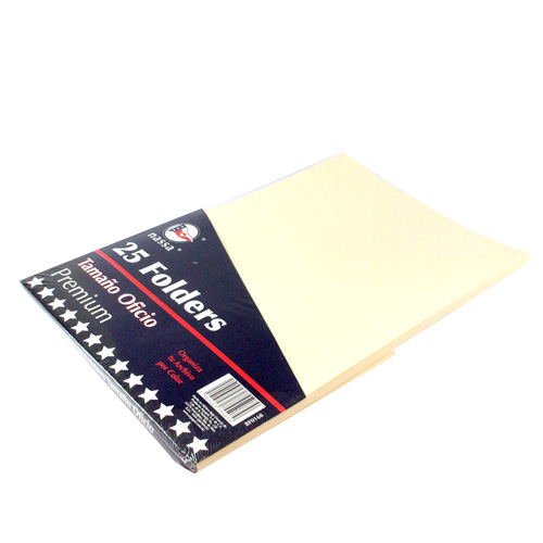 Folder Sencillo Manila Tamaño Oficio C/25 Crema | Papelería Lumen