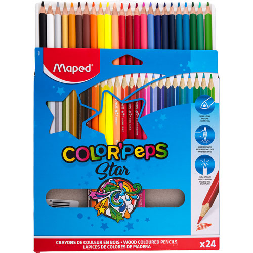 LÁPICES DE COLORES MAPED COLOR PEPS CON 24 | Maped | Escolar | Lápices ...