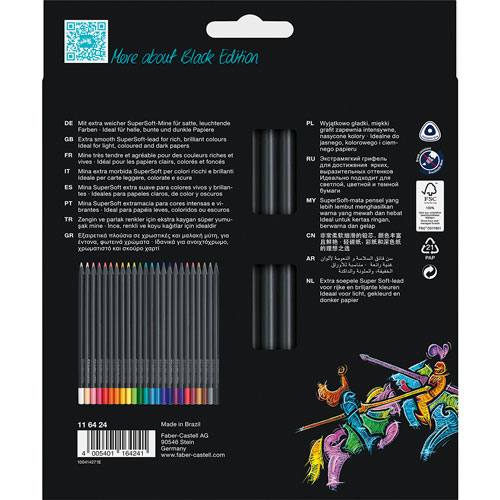 Lapiz Color Fc 116424 Supersoft/Black Edition con 24 piezas