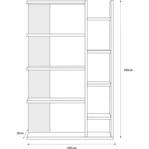 LIBRERO ALTEREGO STAND CANIS 9171 ROBLE | Alterego | lumen.com.mx