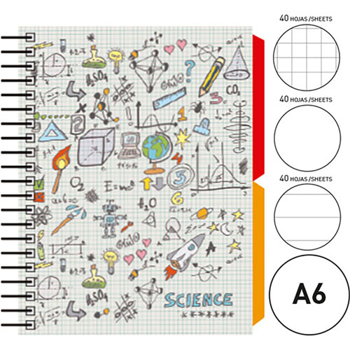 LIBRETA SNF MATHS BOOK MIX 120 HOJAS 2 SEPARADORES - lumen.com.mx