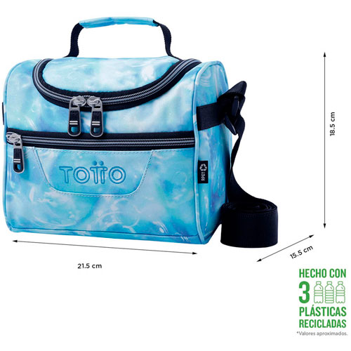 Lonchera escolar Totto Pizarra 9J7 azul/blanco