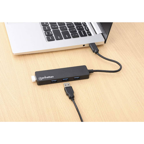 Adaptador Manhattan 164924 Hub 4 Puertos Usb-A | Lumen