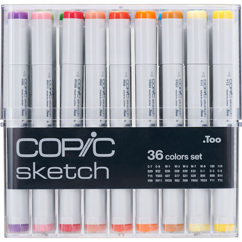 Marcadores Copic Sketch Set Con 36 Piezas | Papelería lumen
