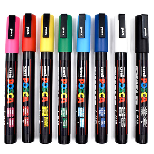 Marcadores Posca Basicos De 0.9-1.3 Mm Blister Con 8 | Papelería lumen