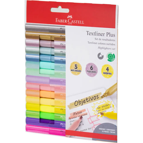 Marcatextos Pers Fc Set Con 15 Piezas Surtido | Papelería Lumen