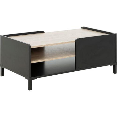 MESA DE CENTRO ALTEREGO AMSTERDAM TUKER 1E56014 NEGRO/ROBLE | Alterego | lumen.com.mx