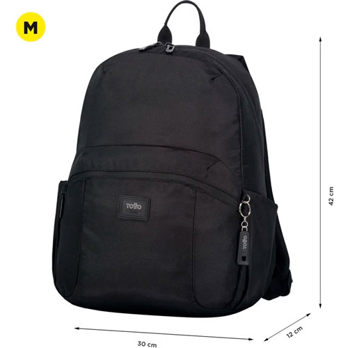 Mochila juvenil Totto Trik M N01 Bp negro