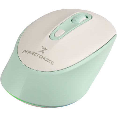 MOUSE PERFECT CHOICE PC-045076 REC 4D CLICK SIL BLANCO | Papelería Lumen