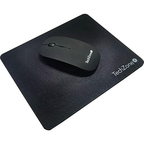 Mouse Techzone tz18MOUINAMP-NG + pad negro | Papelería Lumen