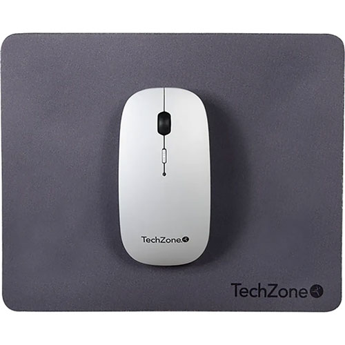 Mouse Techzone tz18MUINAMP-PL+ pad plata | Papelería Lumen