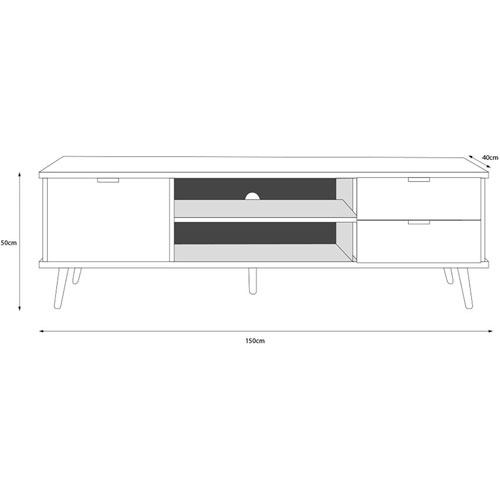 Mueble Para Tv Alterego Cuba Turquesa/Gris | Lumen