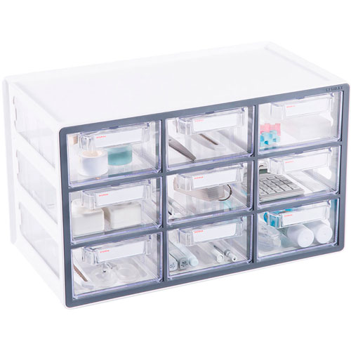 ORGANIZADOR DE ESCRITORIO SYSMAX 9 ESPACIOS 1 CAJÓN GRIS - lumen.com.mx ...