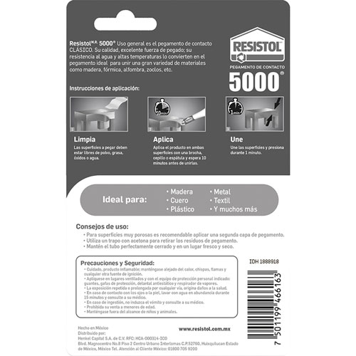 PEGAMENTO INSTANTANEO RESISTOL 5000 SUPER 1888918 21ML - lumen.com.mx ...