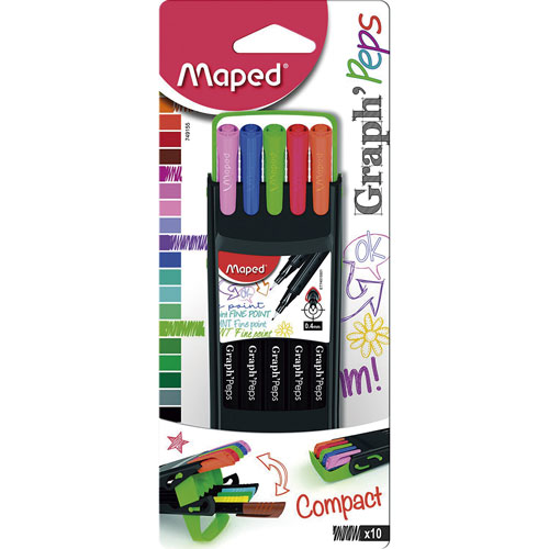 PLUMILES MAPED GRAPH PEPS COMPACT ESTUCHE CON 10 | Maped | Escolar ...