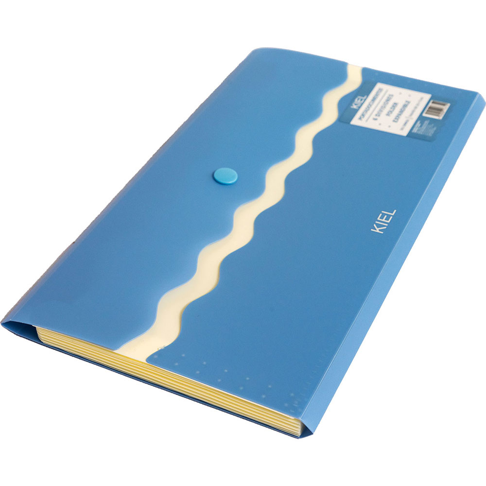 Portadocumentos Kiel Plastico Media carta 6 Divisiones azul | Papelería ...