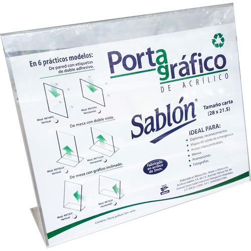 Portagráficos Sablón Tamaño Carta Horizontal | Lumen