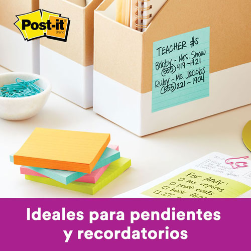 NOTAS AUTOADHERIBLES POST-IT 101X101MM RAYA NEÓN C/210 | Papelería Lumen