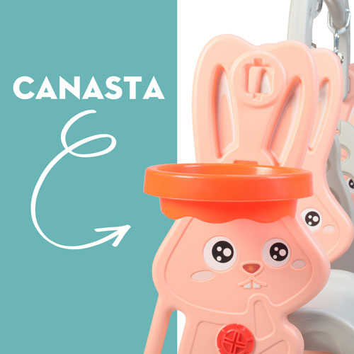 RESBALADILLA CON COLUMPIO Y CANASTA FORMA DE CONEJITO | Mima2 | lumen ...