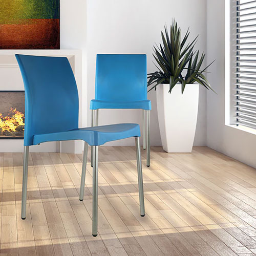 SET 4 SILLAS AGUIPLAST VIVANTI AZUL | Aguiplast | lumen.com.mx