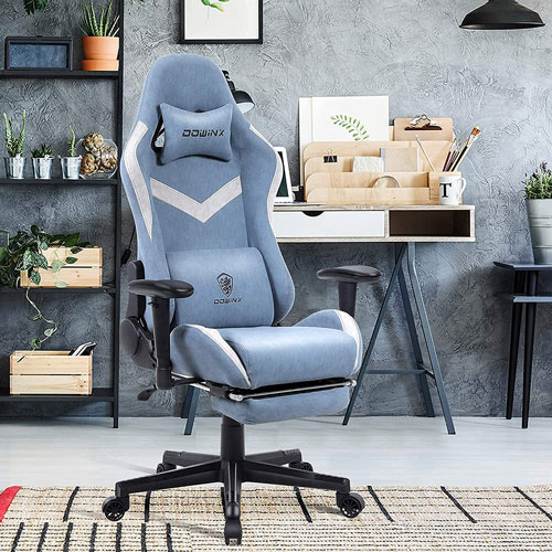 SILLA GAMER DOWINX PLUS 6668 AZUL | Papelería Lumen