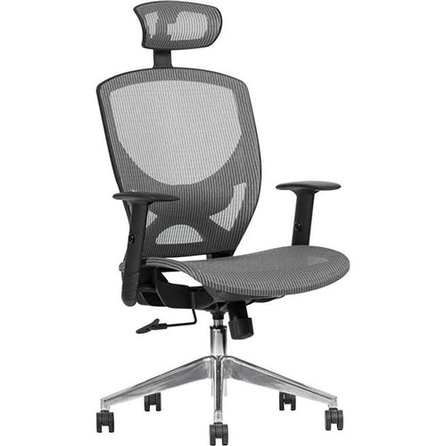 SILLA MATRIX EJECUTIVA RESPALDO ALTO BRAZOS AJUSTABLES GRIS