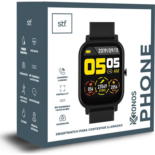 SMARTWATCH STF ST-W84070 KRONOS PHONE 15 DEP NEGRO