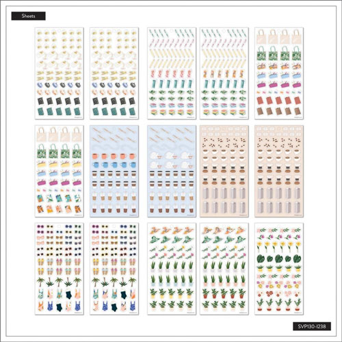 Sticker Happy Planner Everyday Icons con 30 hojas