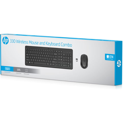 Teclado Hp 330 Con Mouse Inalámbrico Negro | Papelería Lumen