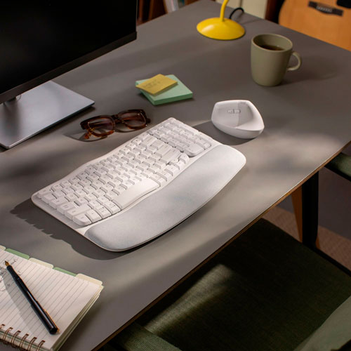 Teclado Logitech Wave Keys Bt blanco
