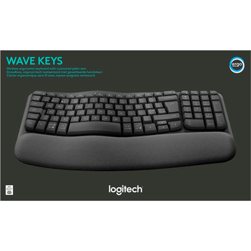 Teclado Logitech Wave Keys Bt Negro | Papelería Lumen