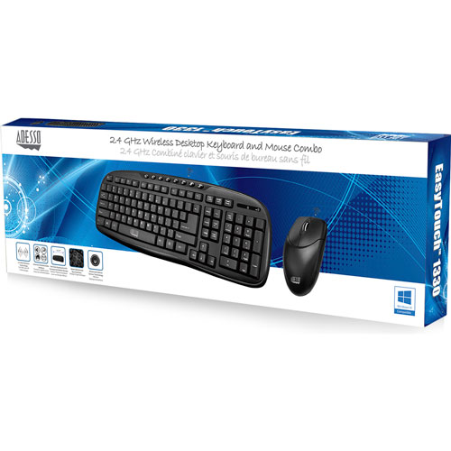 TECLADO WIR INAL 2.4GHZ C/MOUSE NEGRO | Papelería Lumen