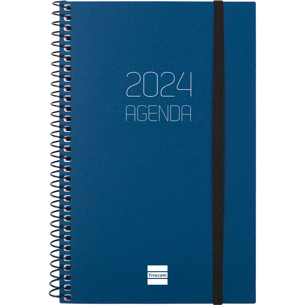 Agenda ejecutiva Finocam Espiral Opaque 13X18cm Blue