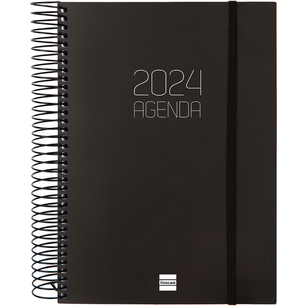 Agenda ejecutiva Finocam Espiral Opaque 18X21cm Black