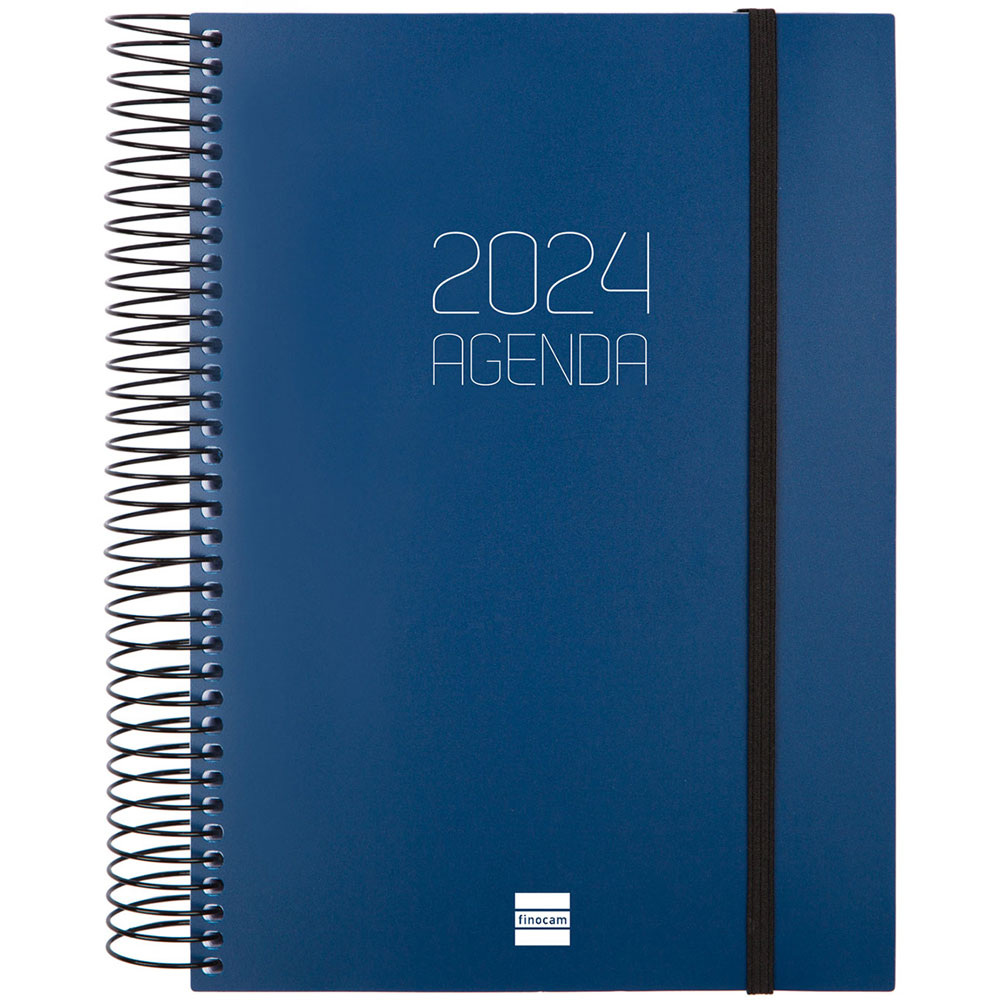 Agenda ejecutiva Finocam Espiral Opaque 18X21cm Blue