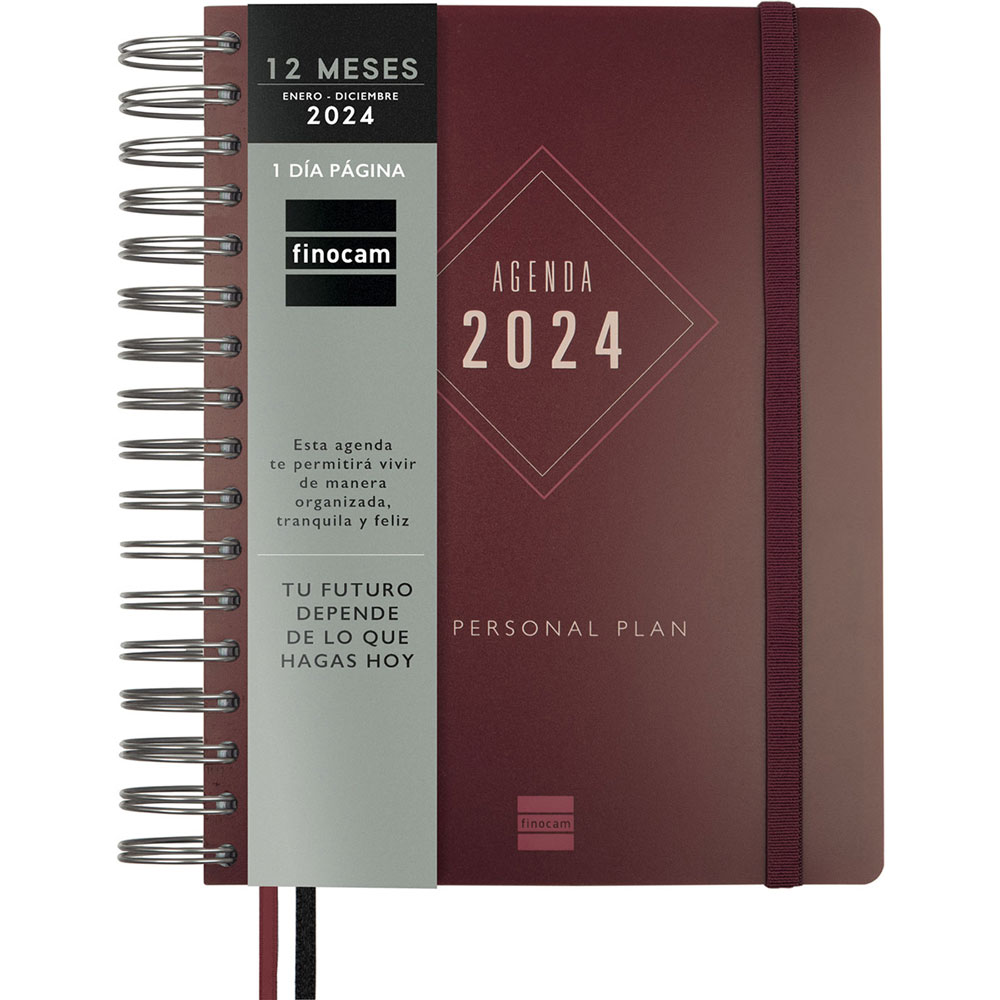 Agenda ejecutiva Finocam Tempus19X22cm Burdeos