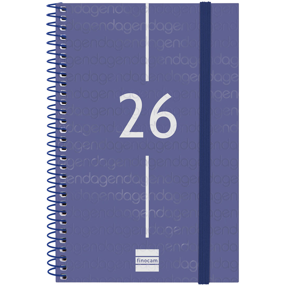 Agenda Ejecutiva Finocam Year Azul 12X18Cm Semana A La Vista Horizontal 26
