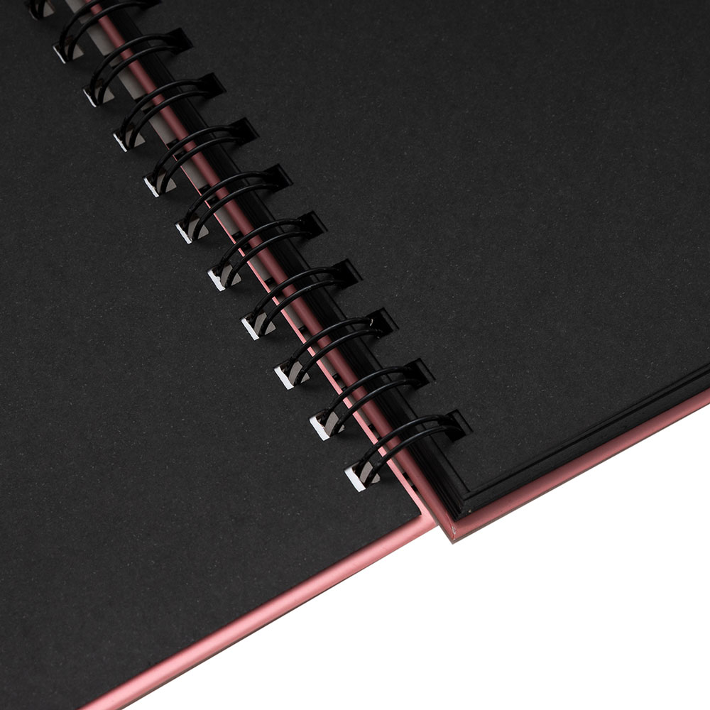 Álbum fotos Senfort 1803002 Scrapbook A5 negro rosa | Papelería Lumen